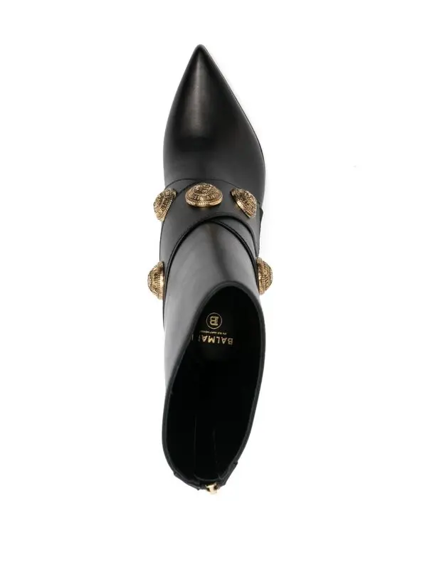 Balmain Pointed-toe Leather Boots