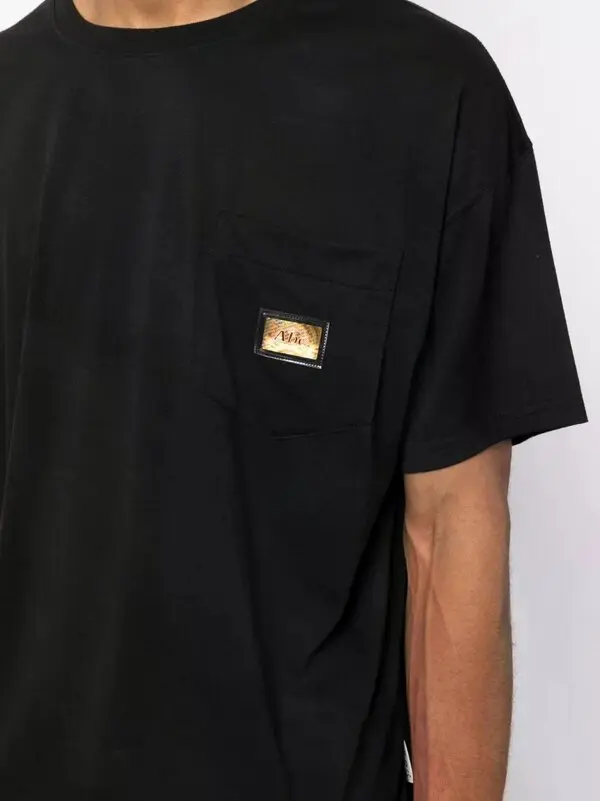 ADVISORY BOARD CRYSTALS Short-sleeve Chest-pocket T-shirt - Black