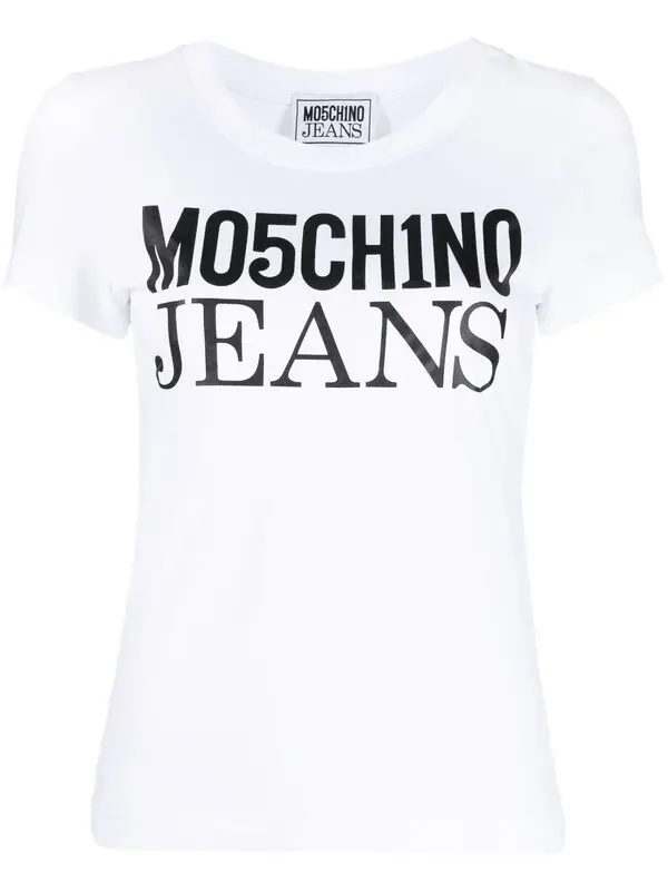 Moschino Logo Print Cotton T-shirt - White