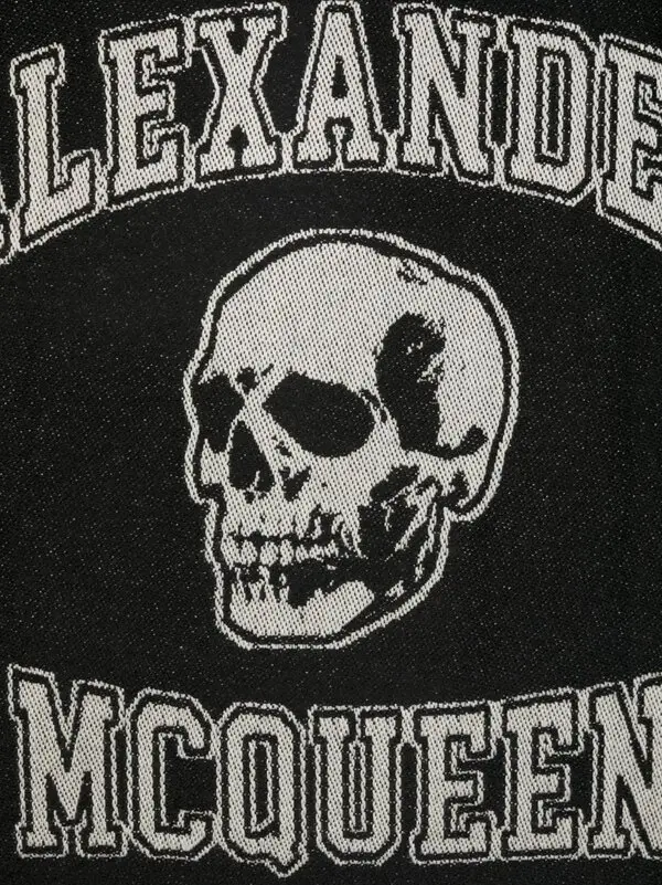 Alexander McQueen Intarsia-knit Logo Wool Scarf