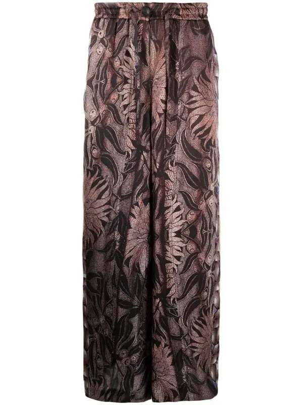 PIERRE-LOUIS MASCIA Kamut Silk Trousers - Brown