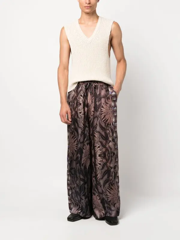 PIERRE-LOUIS MASCIA Kamut Silk Trousers - Brown