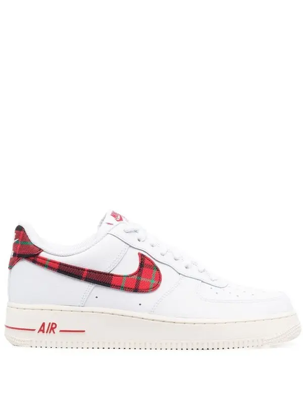 Nike Air Force 1 Low Plaid Sneakers - White