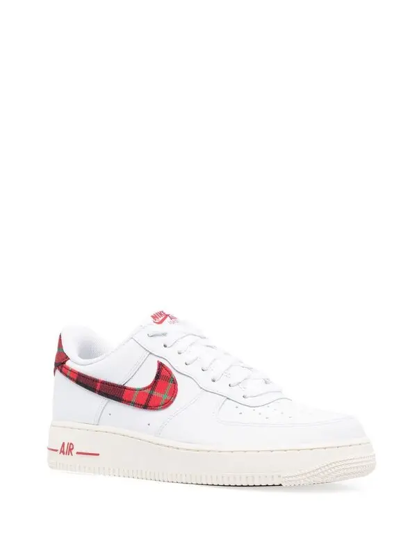 Nike Air Force 1 Low Plaid Sneakers - White