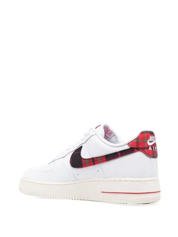 Nike Air Force 1 Low Plaid Sneakers - White