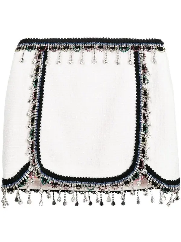 Dsquared2 Crystal-embellished Mini Skirt - White