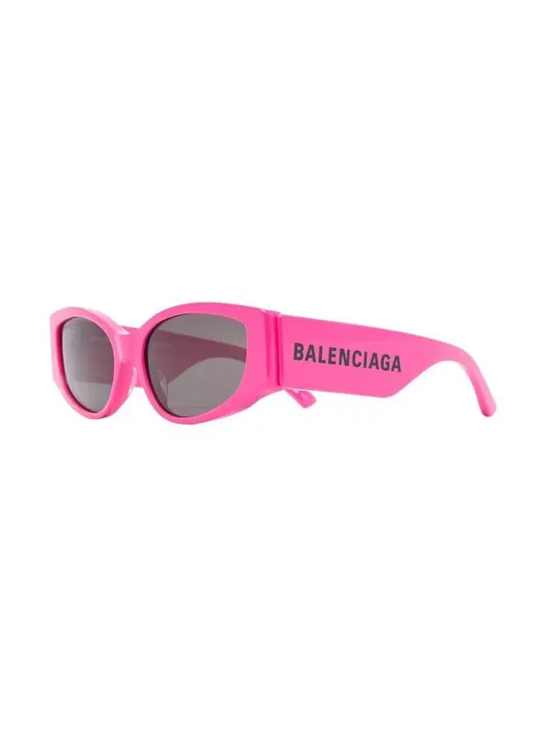 Balenciaga Logo-print Rectangle-frame Sunglasses