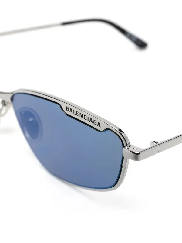 Balenciaga Logo-engraved Sunglasses - Gold