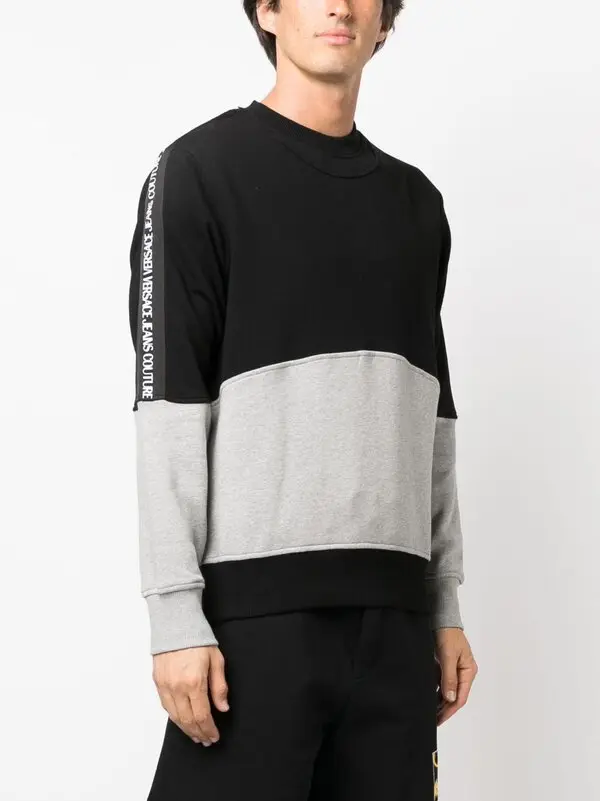 Versace Logo Tape Colour-block Sweatshirt