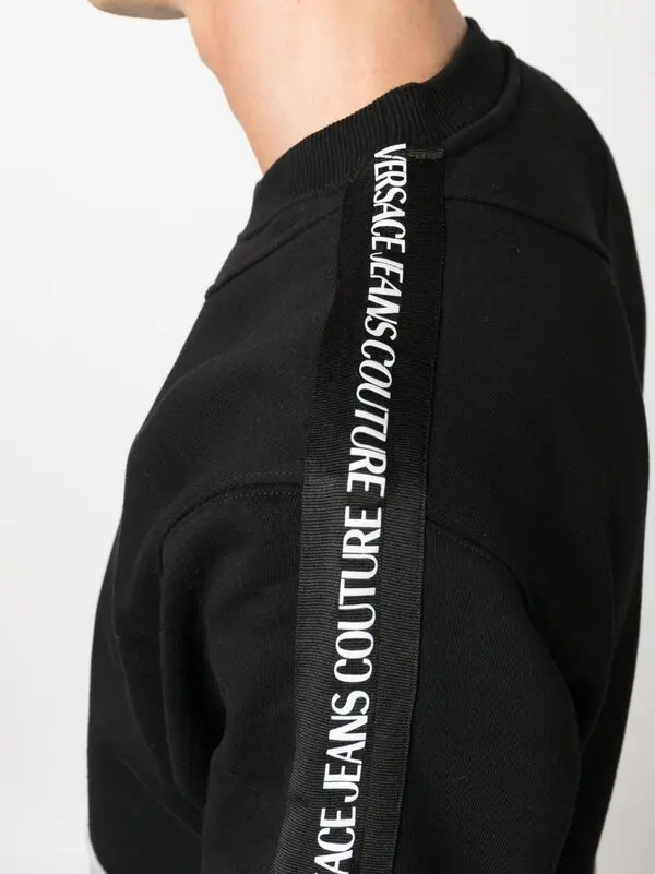 Versace Logo Tape Colour-block Sweatshirt