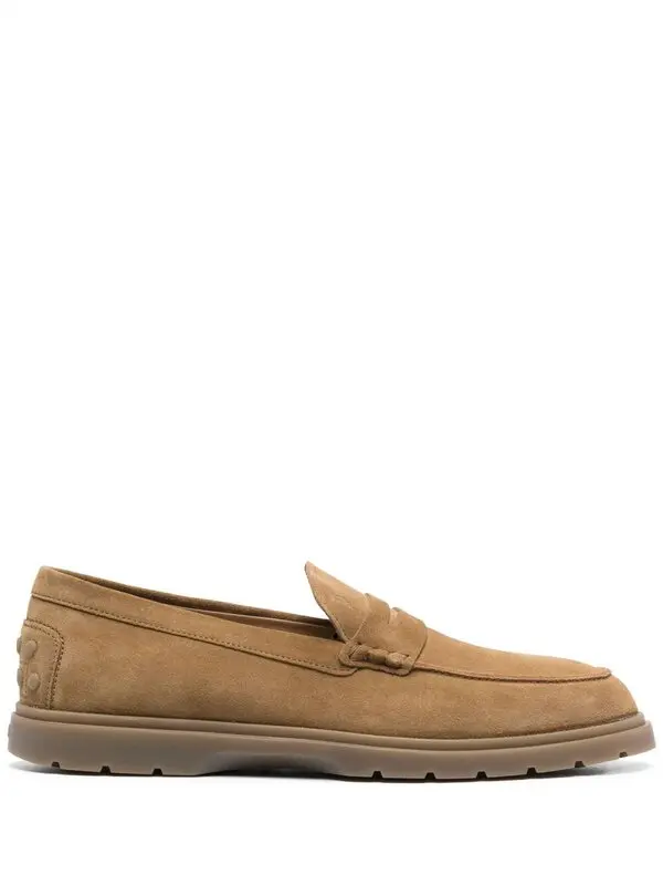 TOD'S Ibrido Tonal-stitching Loafers - Brown