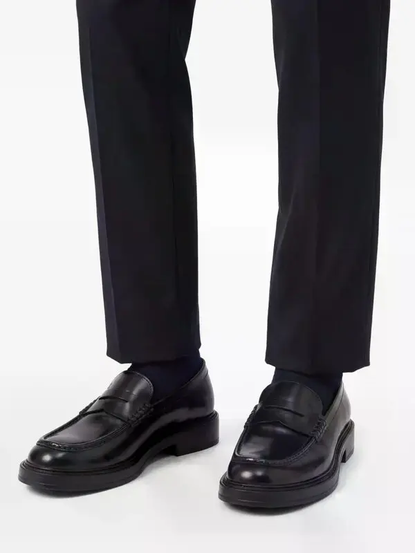 TOD'S Leather Penny Loafers 50mm - Black