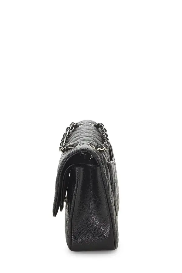 Chanel Quilted Caviar Classic Double Flap Medium - Black