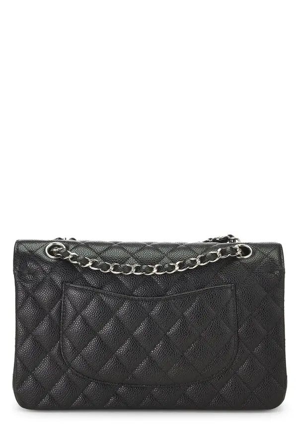 Chanel Quilted Caviar Classic Double Flap Medium - Black