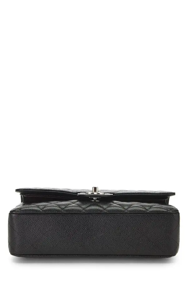 Chanel Quilted Caviar Classic Double Flap Medium - Black