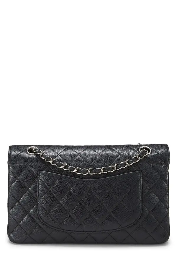 Chanel Quilted Caviar Classic Double Flap Medium - Black