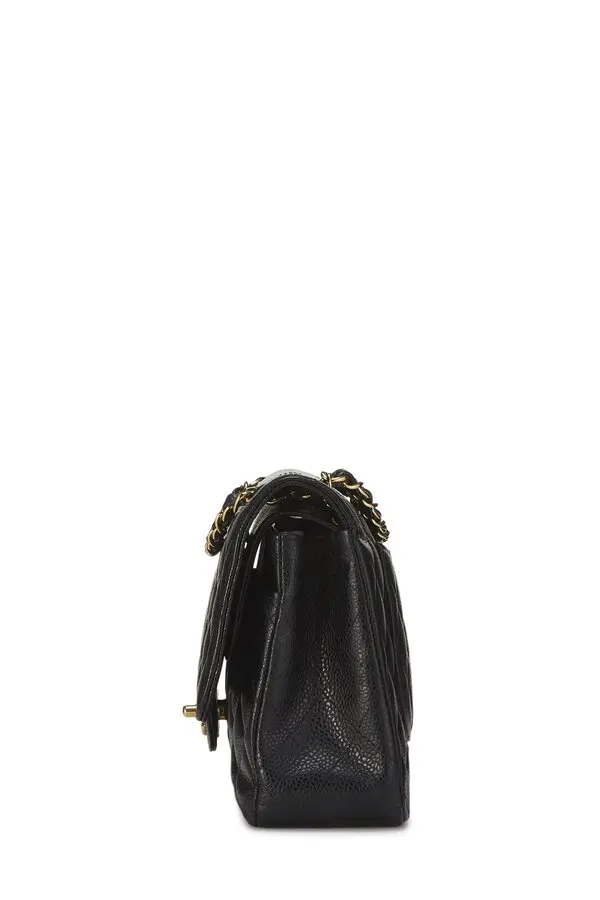 Chanel Quilted Caviar Classic Double Flap Medium - Black
