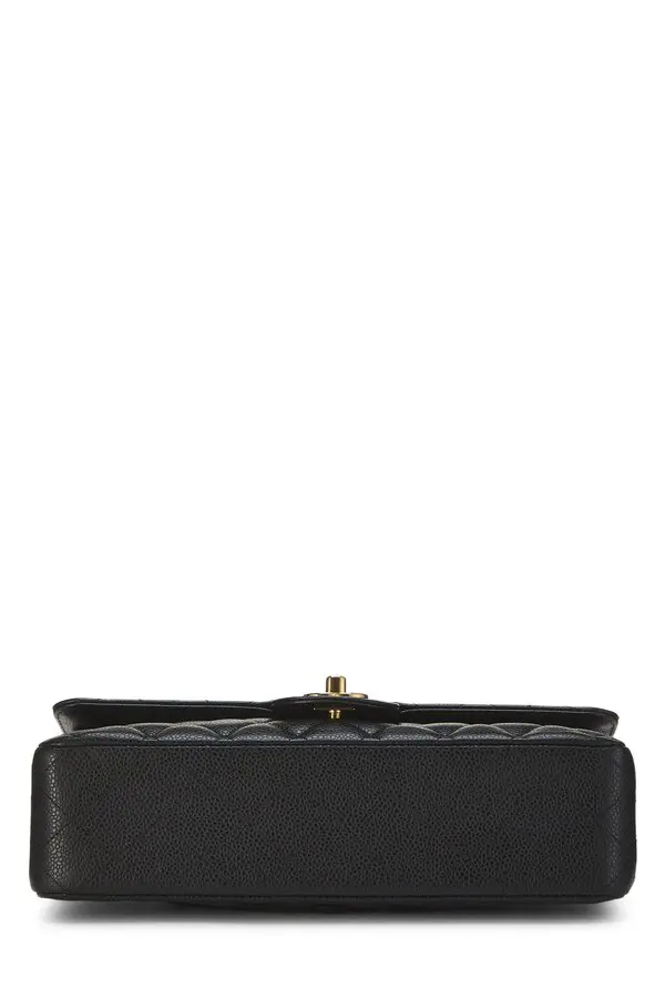 Chanel Quilted Caviar Classic Double Flap Medium - Black