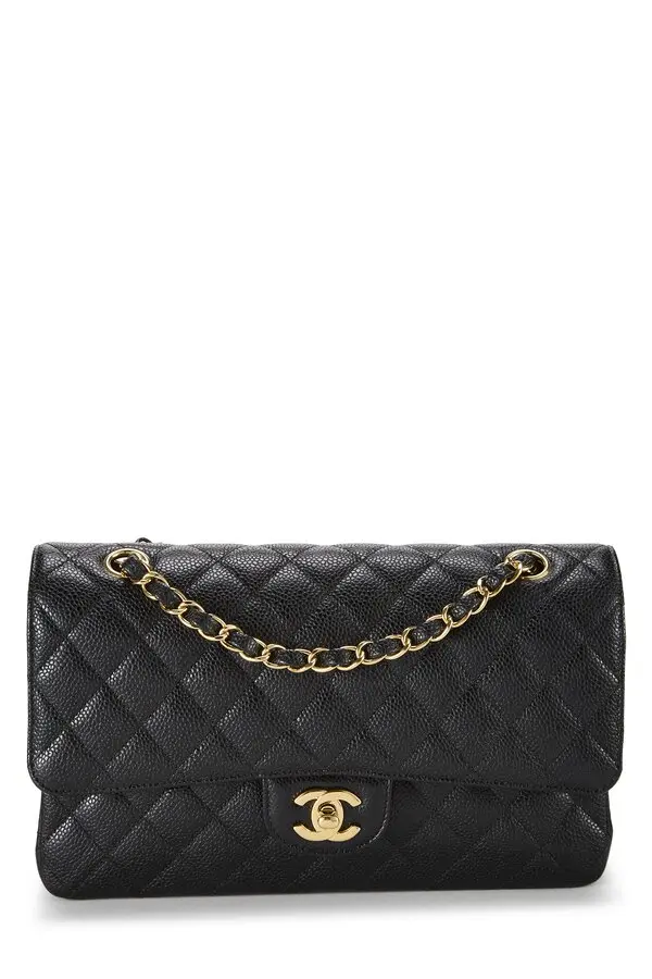 Chanel Quilted Caviar Classic Double Flap Bag - Black