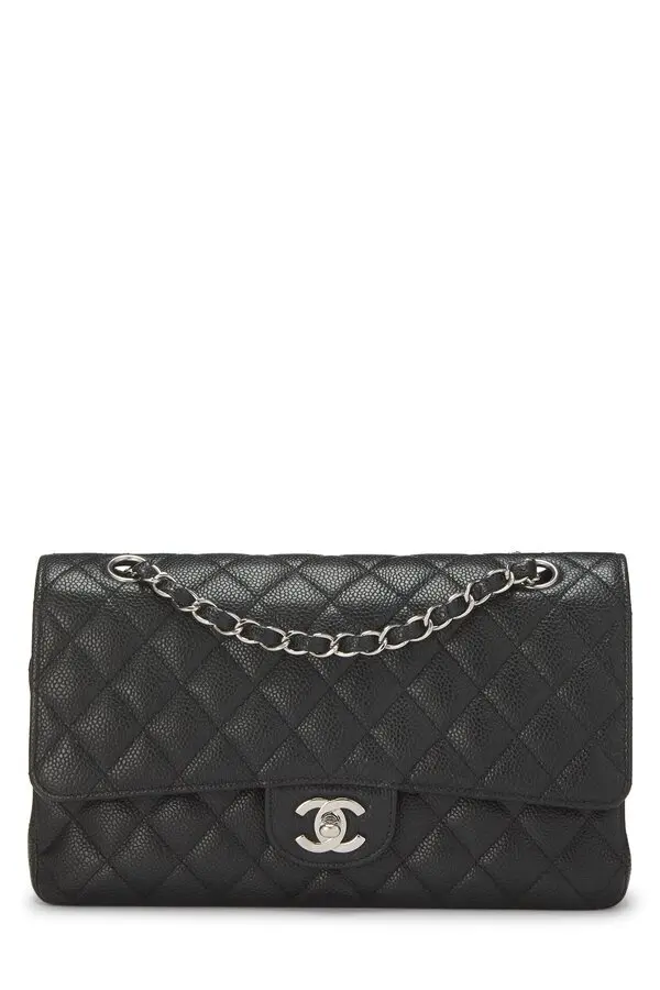 Chanel Quilted Caviar Classic Double Flap Bag - Black