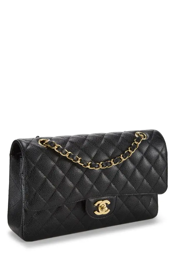 Chanel Quilted Caviar Classic Double Flap Bag - Black