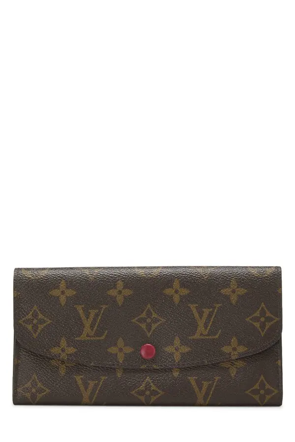 LOUIS VUITTON Monogram Canvas Emilie Wallet - Red