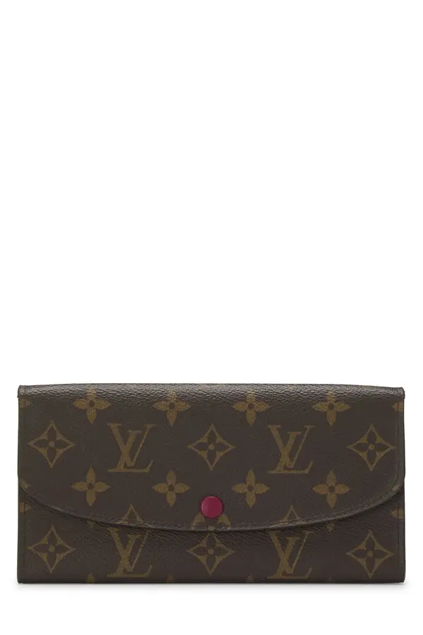 LOUIS VUITTON Monogram Canvas Emilie Wallet - Red