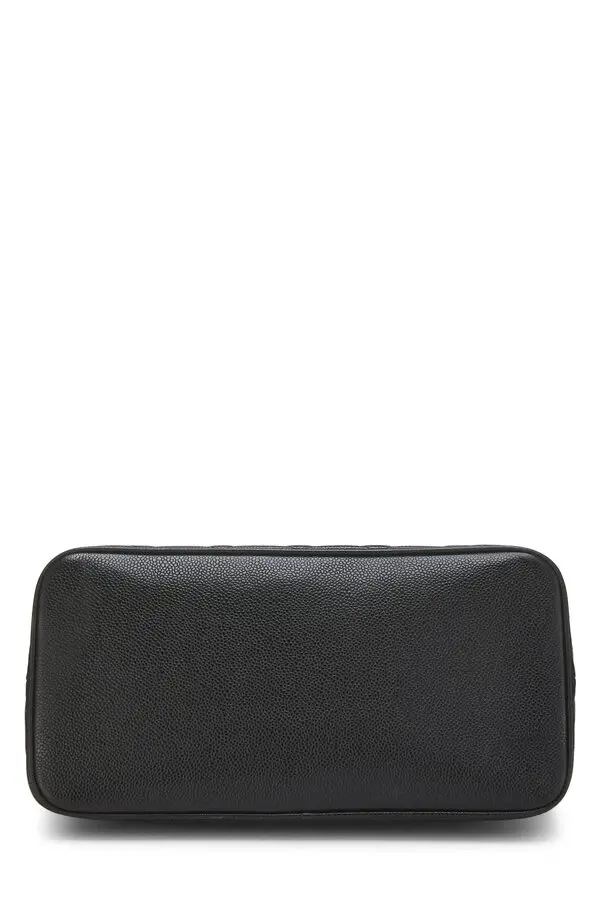 Chanel Quilted Caviar Medallion Tote - Black
