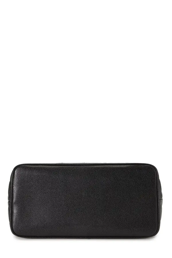 Chanel Quilted Caviar Medallion Tote - Black