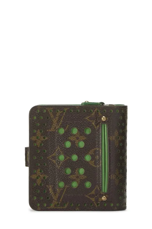 LOUIS VUITTON Monogram Canvas Perforated Zippy Compact - Brown