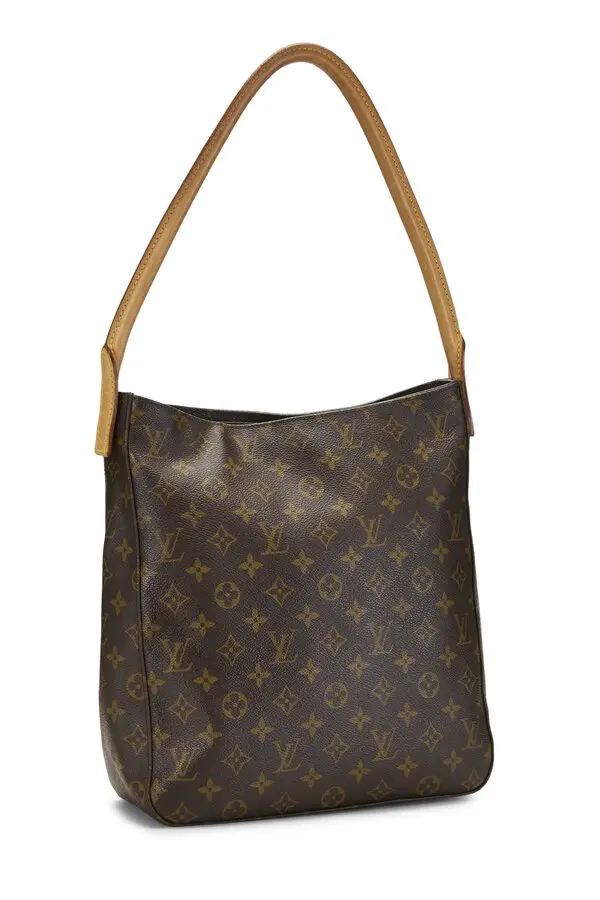 LOUIS VUITTON Monogram Canvas Looping Shoulder Bag - Brown