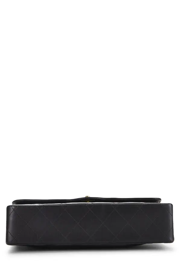 Chanel Quilted Lambskin Double Flap Jumbo Bag - Black
