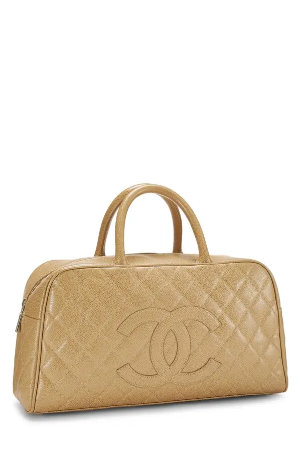 Chanel Quilted Caviar Bowler Bag