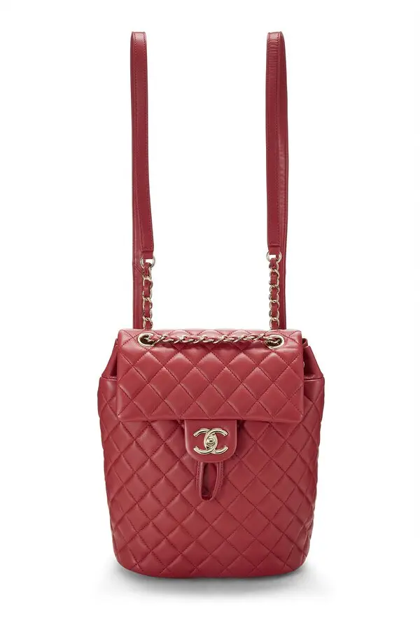Chanel Quilted Lambskin Urban Spirit Backpack - Red