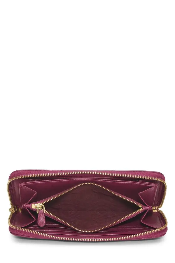 Prada Saffiano Zip Around Wallet
