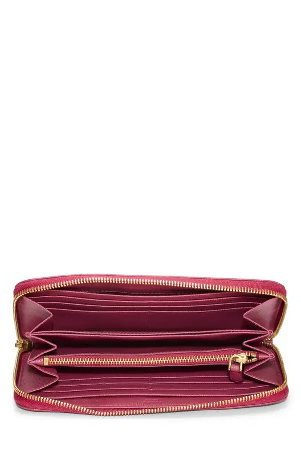 Prada Saffiano Zip Around Wallet