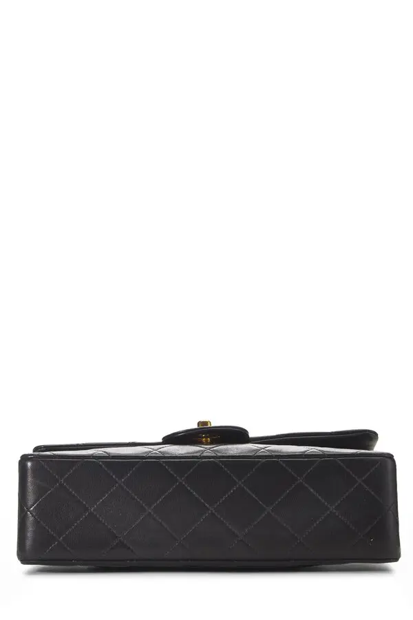 Chanel Quilted Lambskin Classic Double Flap Medium Shoulder Bag - Black