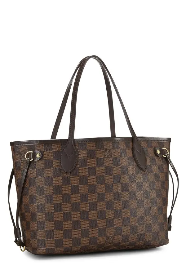 LOUIS VUITTON Damier Ebene Tote - Brown