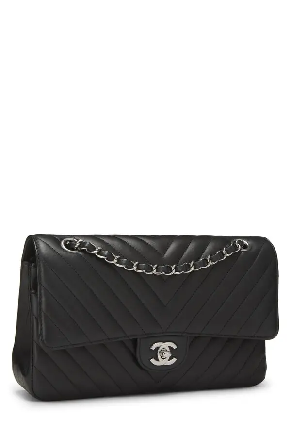 Chanel Chevron Lambskin Classic Double Flap Medium