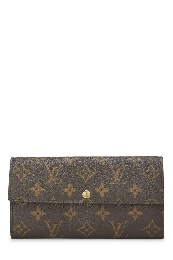 LOUIS VUITTON Monogram Canvas Sarah Wallet - Brown
