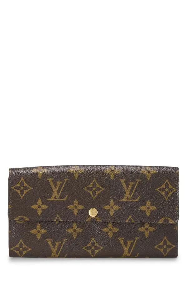 LOUIS VUITTON Monogram Canvas Sarah Wallet - Brown