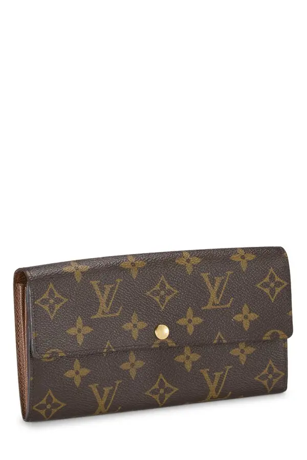 LOUIS VUITTON Monogram Canvas Sarah Wallet - Brown
