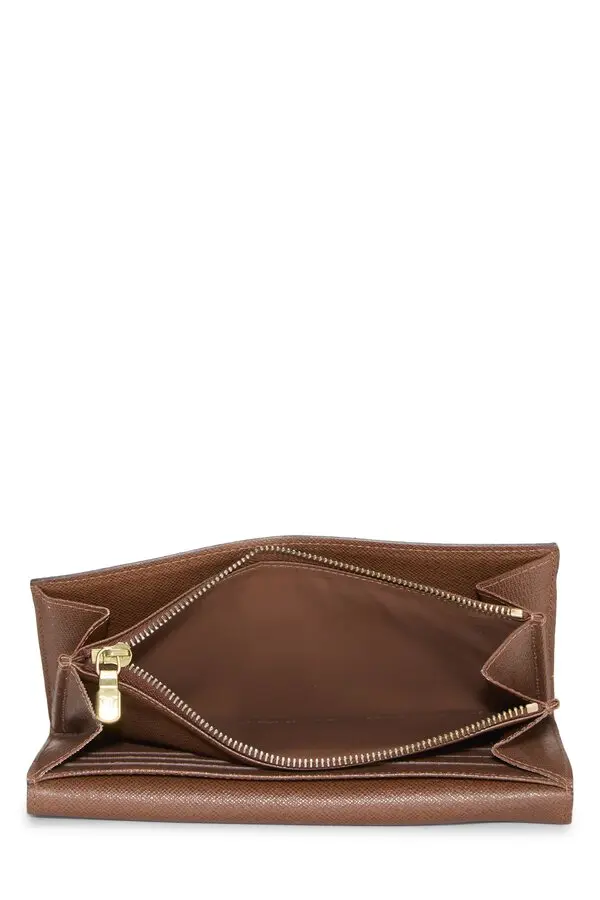 LOUIS VUITTON Monogram Canvas Sarah Wallet - Brown