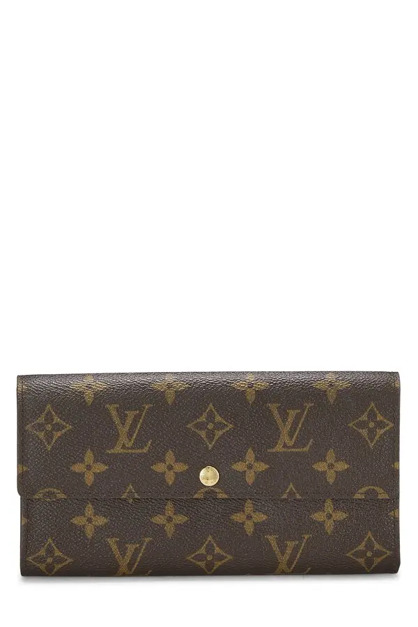 LOUIS VUITTON Monogram Canvas Sarah Wallet - Brown