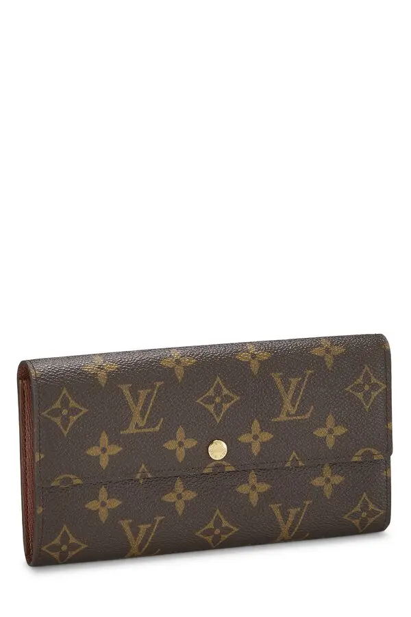 LOUIS VUITTON Monogram Canvas Sarah Wallet - Brown