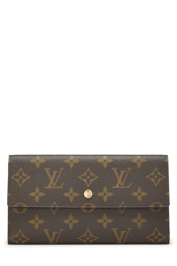LOUIS VUITTON Monogram Canvas Sarah Wallet - Brown