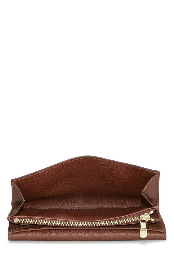 LOUIS VUITTON Monogram Canvas Sarah Wallet - Brown
