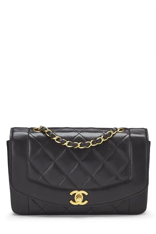 Chanel Quilted Lambskin Diana Flap