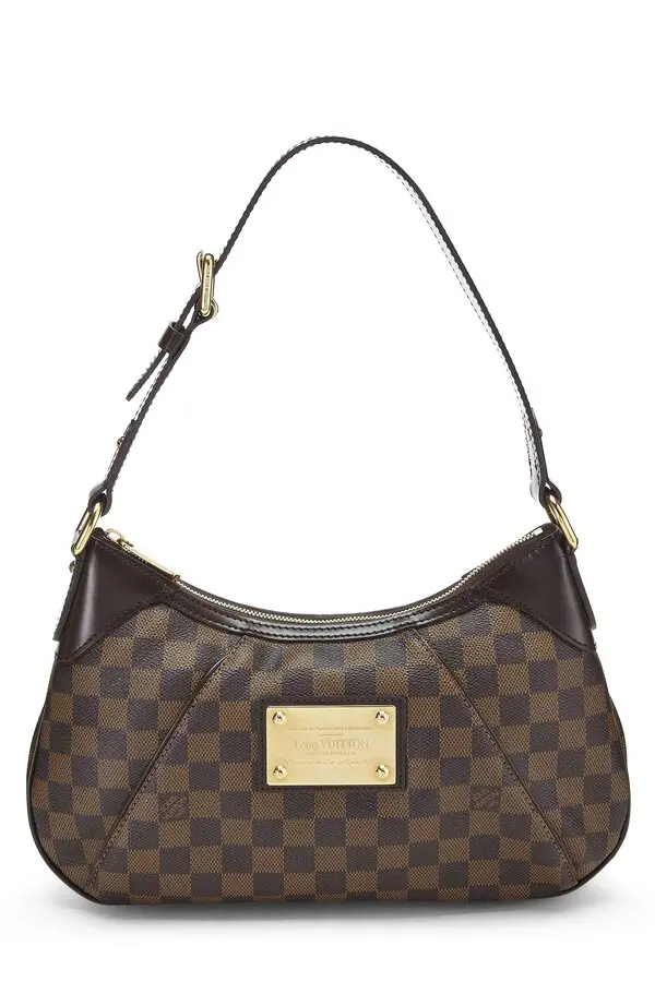 LOUIS VUITTON Damier Ebene Thames Shoulder Bag - Brown