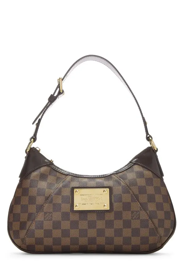LOUIS VUITTON Damier Ebene Thames Shoulder Bag - Brown